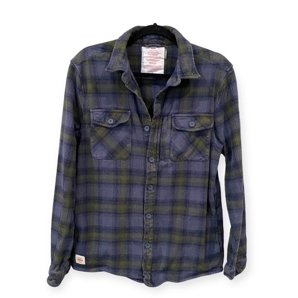 Globe | Jackets & Coats | Globe Organic Cotton Wanderer Shacket Plaid Flannel Green Blue Small ...